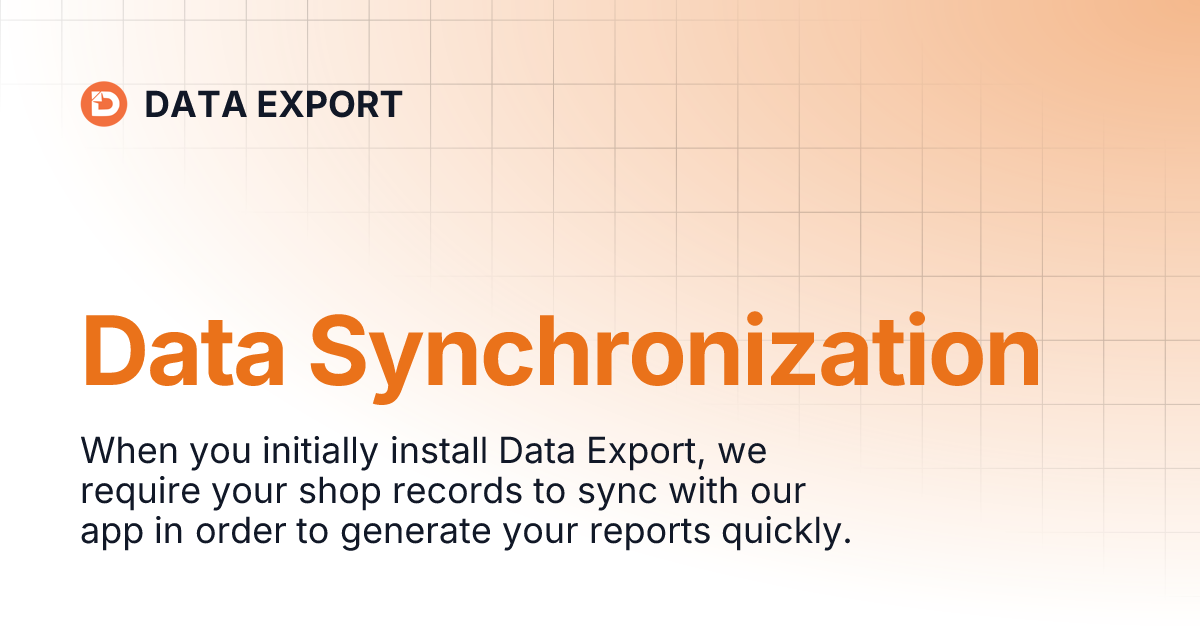 Data Synchronization | DATA EXPORT